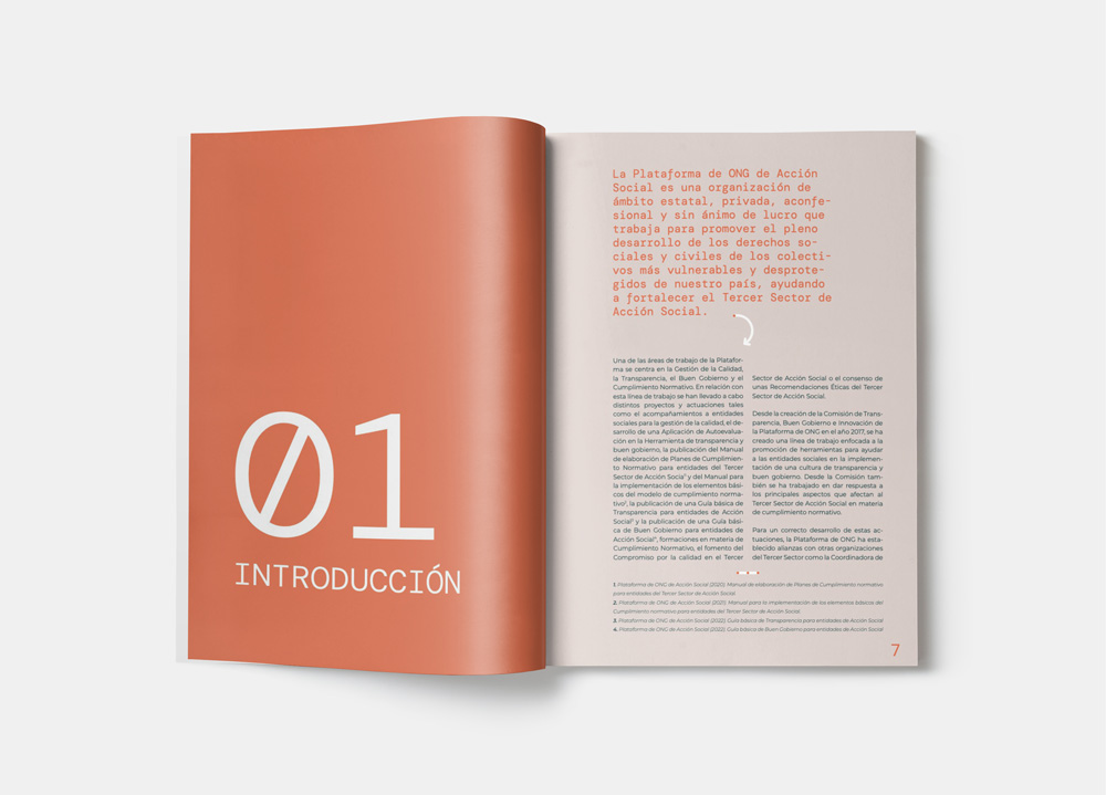 Plataforma ONG de Acción Social Diseño Gráfico Guías